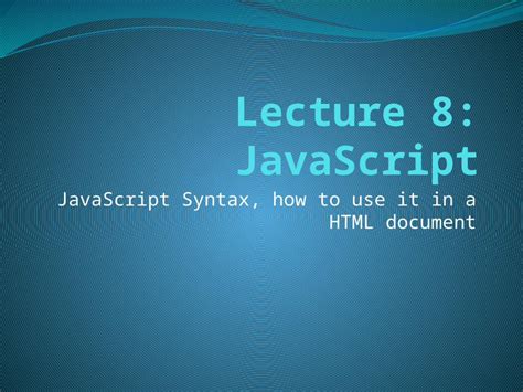 Pptx Javascript Syntax How To Use It In A Html Document Dokumentips