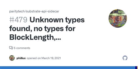 Unknown Types Found No Types For BlockLength BlockWeights ConsumedWeight SeatHolder Voter