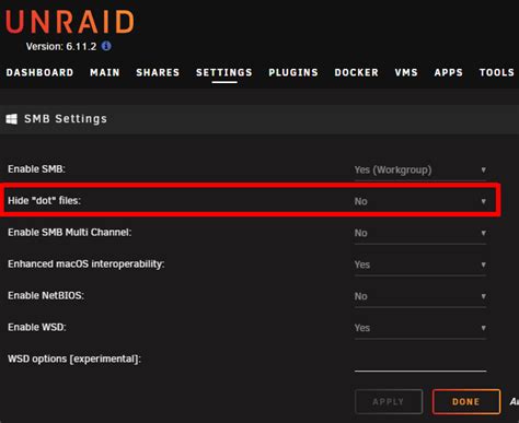 Folders That Are Hidden On An Smb Share General Support Unraid