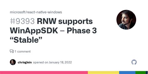 Rnw Supports Winappsdk Phase Stable Issue Microsoft React Native Windows Github