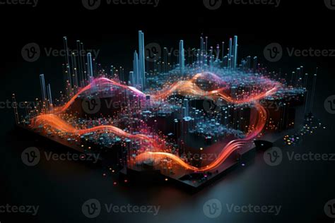 dynamic data flow in a digital world generative ai 31581885 stock