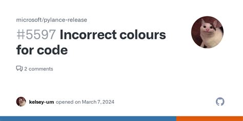 Incorrect Colours For Code · Issue 5597 · Microsoftpylance Release · Github