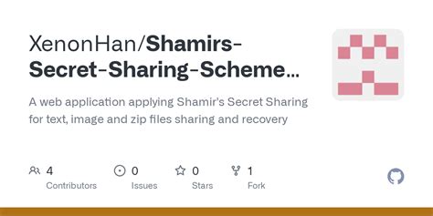 github xenonhan shamirs secret sharing scheme web app backend a web