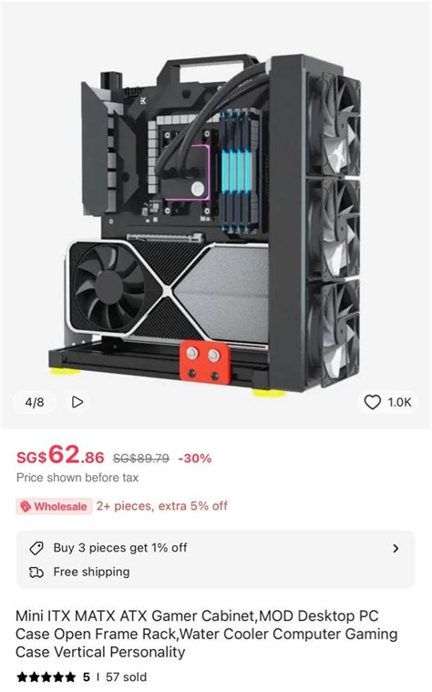 Mini Itx Open Case Computers And Tech Parts And Accessories Computer Parts On Carousell