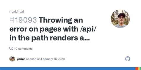 Throwing An Error On Pages With Api In The Path Renders A Json