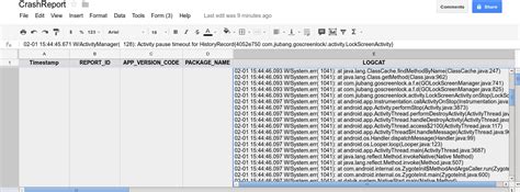 Android Acra Does Not Show Anything In Crashreportscsv File Stack