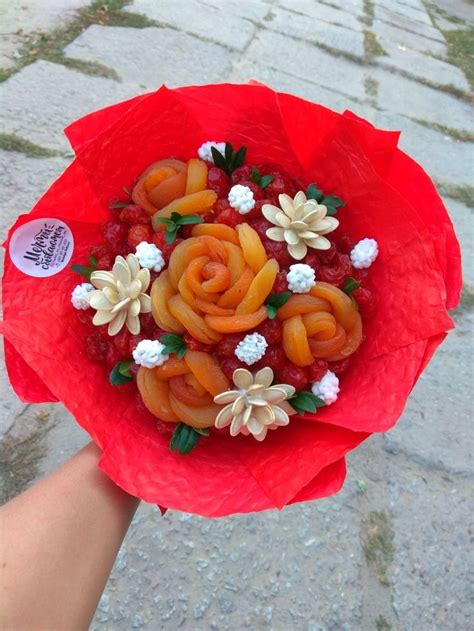 Букет из сухофруктов Сухофрукты съедобный букет Idee Regalo Idee Creativo