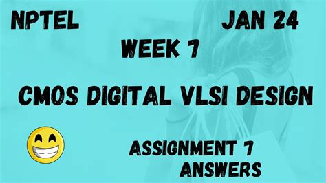 cmos digital vlsi design assignment 7 nptel 2024 youtube