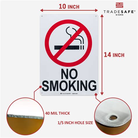 No Smoking Sign Aluminum Smoking Signs Tradesafe