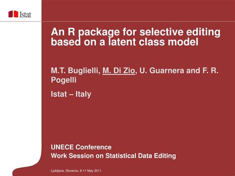 Ppt Unece Conference Work Session On Statistical Data Editing Powerpoint Presentation Id 5493419