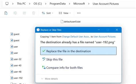 Как изменить аватар учетной записи пользователя по умолчанию в Windows