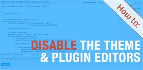 How To Disable Theme And Plugin Editors From The WordPress Admin Panel MyThemeShop