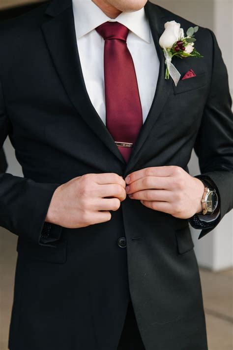 Classic Groom Fashion Red Winter Wedding Red Wedding Theme Wedding