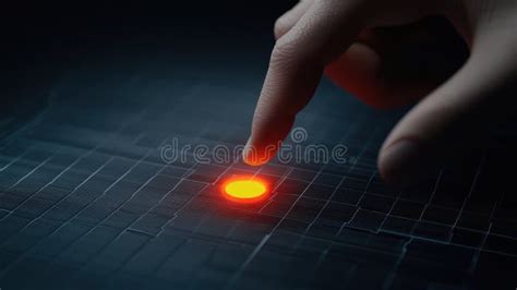 Advanced Biometric Verification Screen With Glowing Touchpoint Showcasing High Tech Interaction