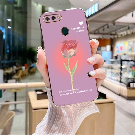 Casing Oppo A S A A F Phone Case Plating Straight Sided Silicone Protective Case With