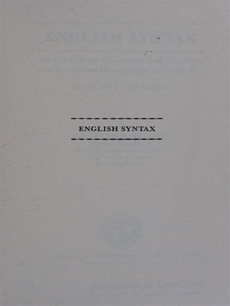 English Syntax Pdf Language Acquisition Syntax