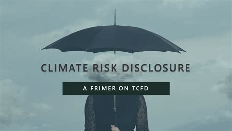 Tcfd A Primer On Climate Risk Disclosure