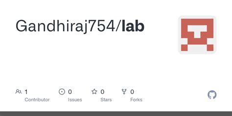GitHub Gandhiraj Lab