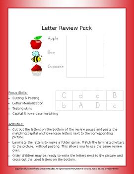 ABC Review By Curiosity Chaos And Coffee Teachers Pay Teachers