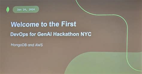 Vishal Mehta On Linkedin Mongodb Aws Devops Genai Hackathon