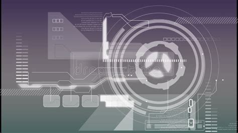 Animation Of Arc Reactor Loading Bars And Rectangles Against Abstract