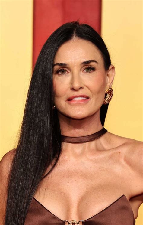Demi Moore Attends 2024 Vanity Fair Oscar Party In Los Angeles Celeb