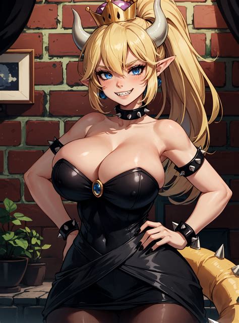 Rule 34 1girls Ai Generated Bowsette Female Looking At Viewer Makimass Ai Mario Series New