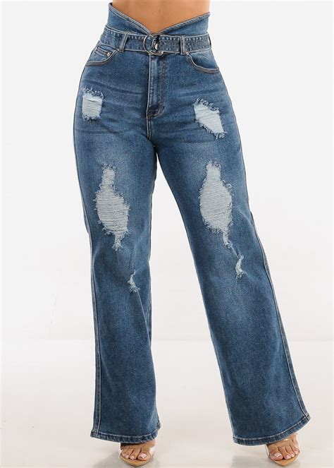 High Waisted Jeans For Women Sexy High Rise Jeans By Modaxpress Moda Xpress