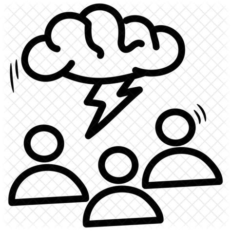 Brain Storming Icon Download In Doodle Style