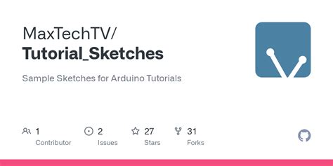 Github Maxtechtvtutorialsketches Sample Sketches For Arduino Tutorials