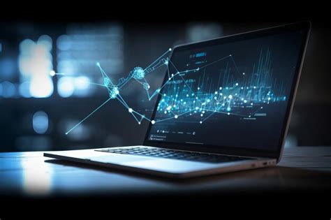 Premium Ai Image Business Worker Using Laptop Data Analytics