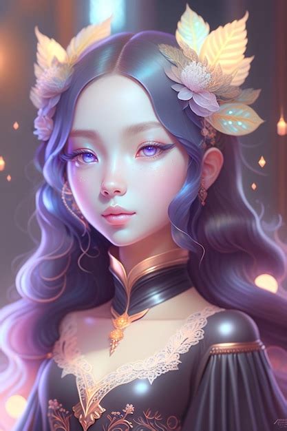 Premium Ai Image Cute Fantasy Girl
