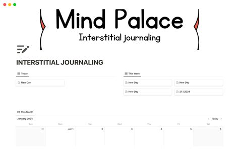 Notion Journal Interstitial Journaling Template By Annateresa