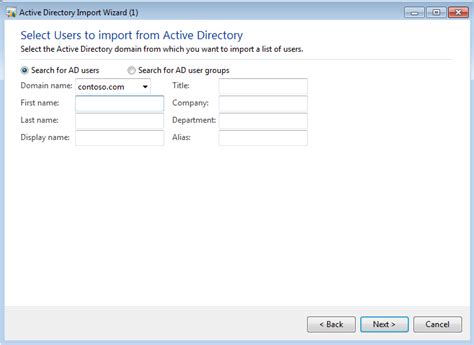 Dynamics AX Camp Blog Import Users From Active Directory AX
