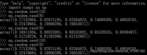 np random的几种用法 np random用法 csdn博客