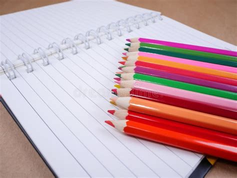 Color Pencil And Notebook 16 Stock Image Image Of Range Notebook 69724479