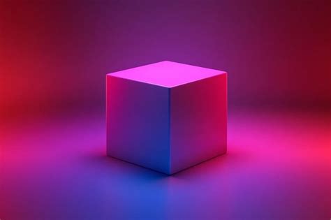 Geometric D Cube With Dynamic Lighting Premium Ai Generated Image