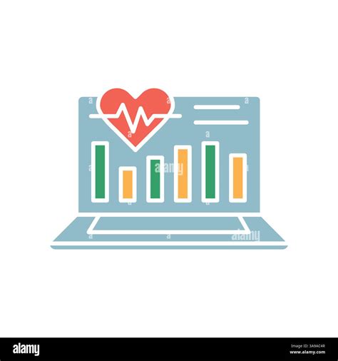 Data Analytics In Medicine Line Icon Vector Isolated Element Editable Stroke Stock Vector
