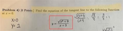 solved problem 4 [6 points ] find the equation of the