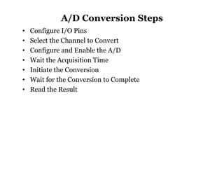 ADC Interfacing With Pic Microcontrollert PPT