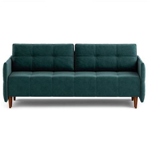 ᐉ Диван розкладний ортопедичний Шик Галичина Олівер натуральне дерево текстиль Темно зелений