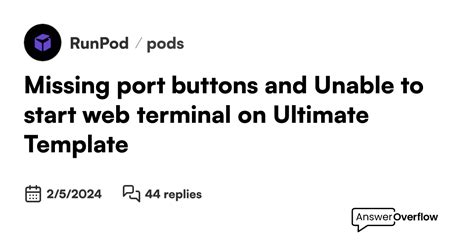 Missing Port Buttons And Unable To “start Web Terminal” On Ultimate