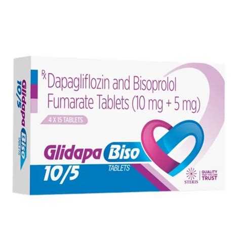 Dapagliflozin 10mg And Bisoprolol Fumarate 5mg Tablet At ₹ 300 Strip