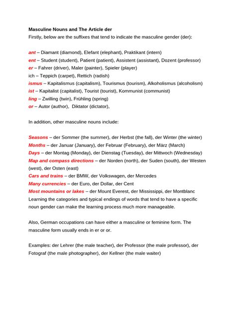 German Article Pdf Grammatical Gender Semantics