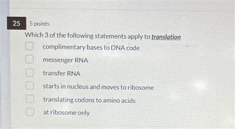 Solved 5 points Which 3 of the following statements apply to | Chegg.com