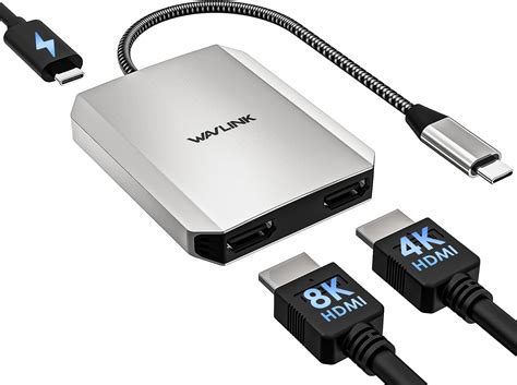 Usb C To Dual Hdmi Adapter Wavlink Dual 4k60hz Hdmi