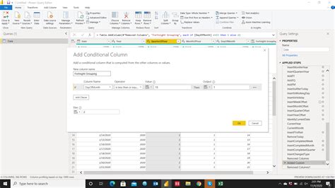 Grouping Dates Of A Month As Fortnights Using Power Querydax Measure Column Dax Calculations