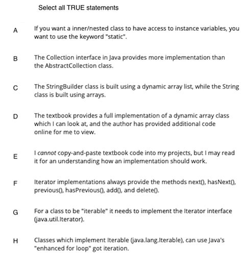 Solved Select All True Statements A If You Want A