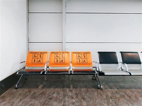 Premium Photo Empty Priority Seats In The Airport