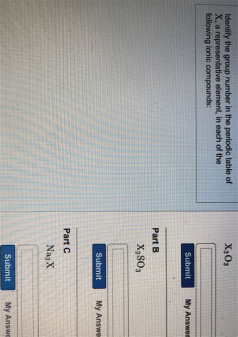 Solved Identify The Group Number In The Periodic Table Of X Chegg Com